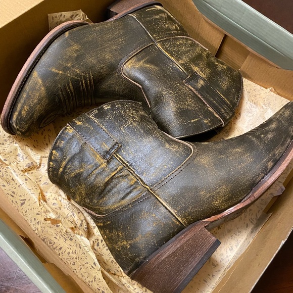 Roper | Shoes | Roper Womens Leather Ankle Boot Sanded Brown Shorty ...